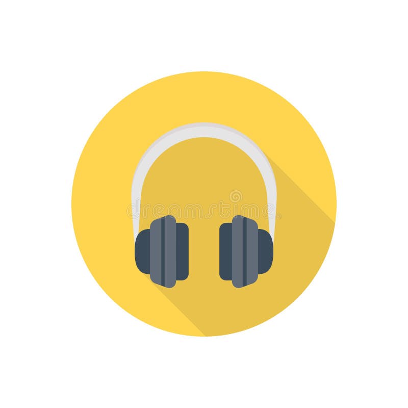 Airphone Vector Flat Color Icon Stock Vector - Illustration of music ...