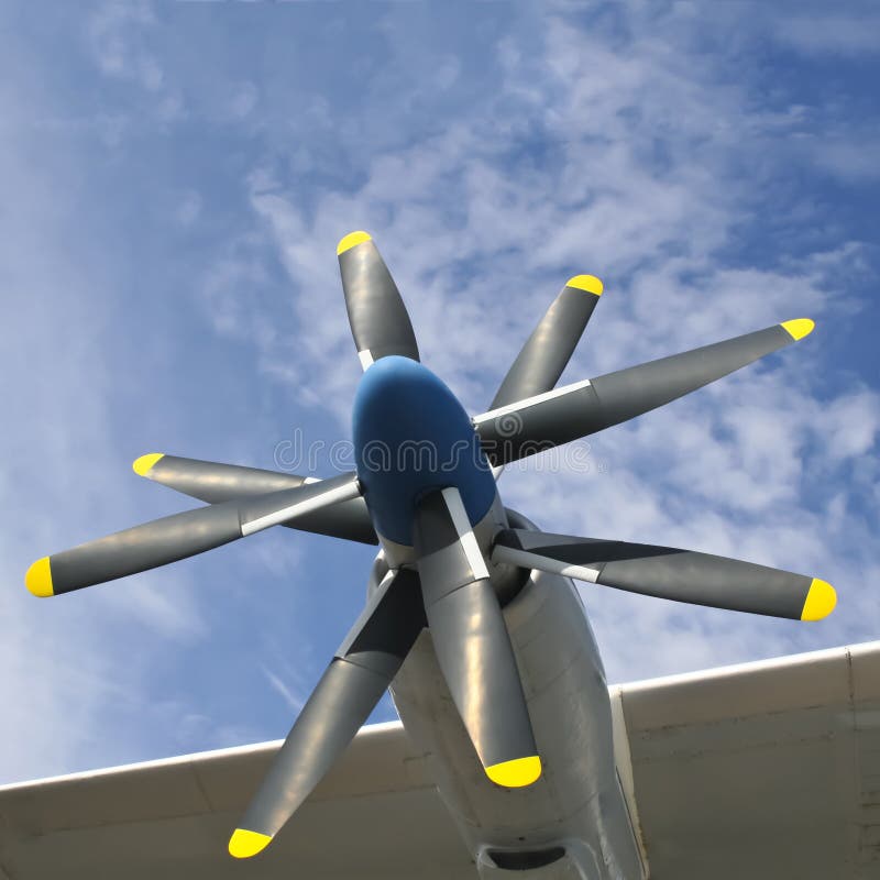 Airplaine propellers stock image. Image of traffic, item - 21061791
