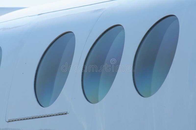 Airplane Side Window from Outside Stock Image - Image of white, blade ...