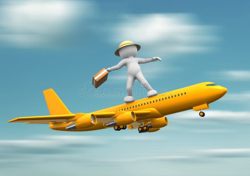 Airplane stock illustration. Illustration of puppet, business - 21304043