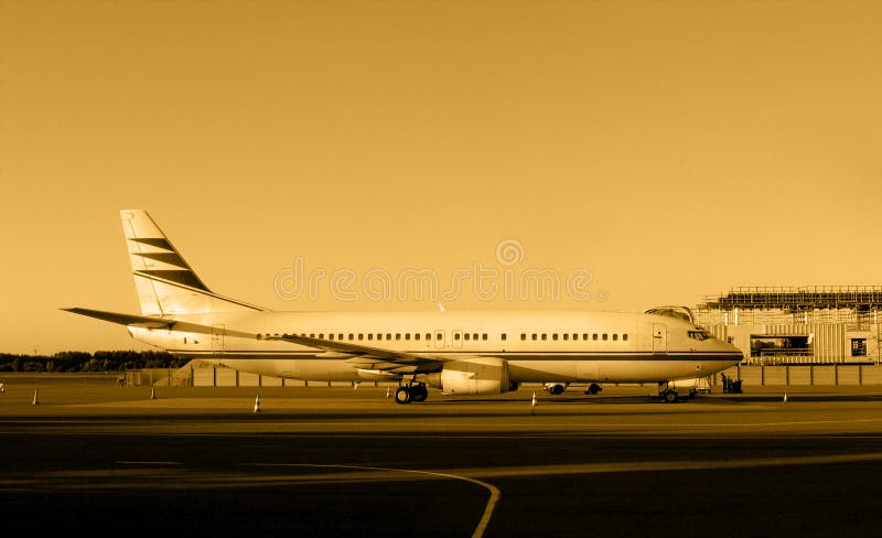 Busy Airport, Airplanes in Runway Queue Stock Photo - Image of runway ...