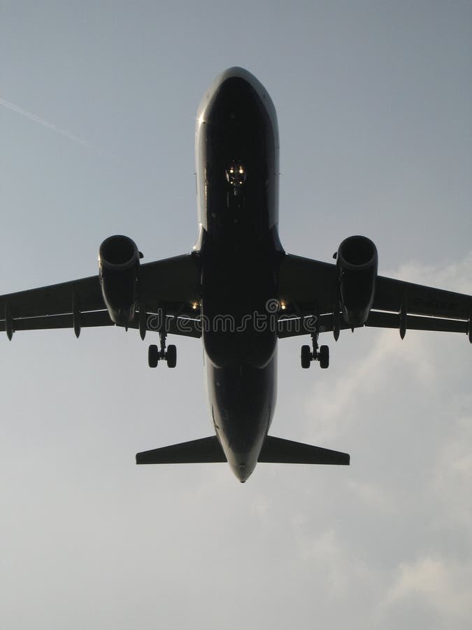 Airplane stock photo. Image of passenger, landing, engines - 7384862