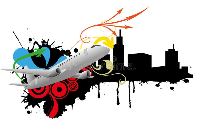 Airplane abstract stock vector. Illustration of metropolitan - 26069305