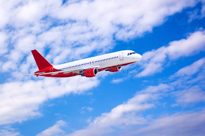 Airplane in air stock image. Image of sunlight, speed - 10183787