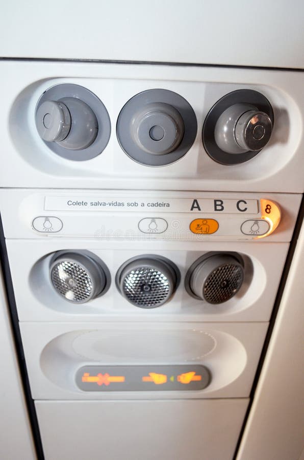 Airplane Air and Light Controls Stock Image - Image of holiday ...