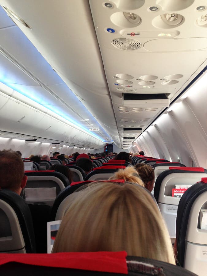 Airplane Aircraft Plane Cabin Seats Editorial Photography - Image of ...