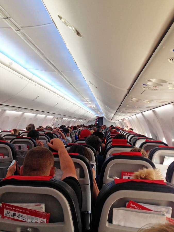 Airplane Aircraft Plane Cabin Seats Editorial Photography - Image of ...