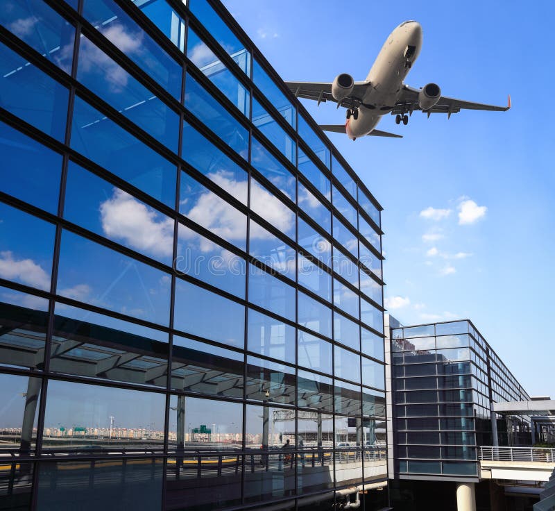 Terminal Building Gate Entrance and Automatic Glass Door Stock Photo ...