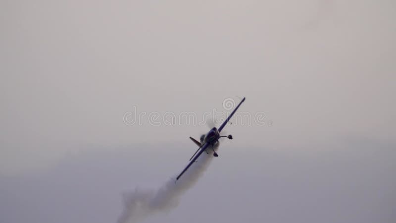 A Airplane on Airshow. Aerobatic Team Performs Flight at Air Show Stock ...