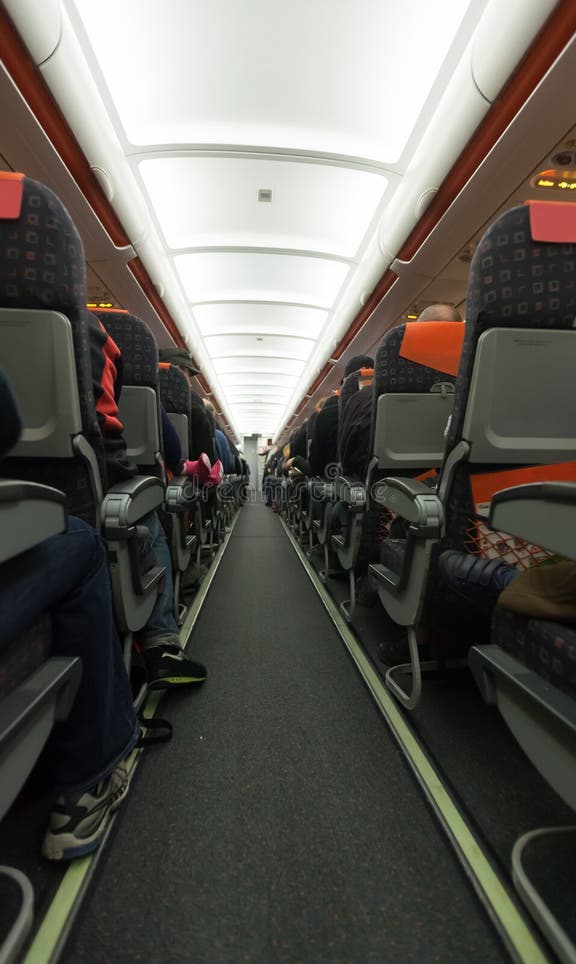 Airplane aisle stock image. Image of airline, comfortable - 28433743