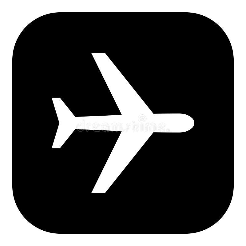 Airplane and app icon stock vector. Illustration of black - 233780880