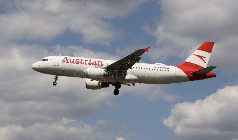 A Airplane of Austrian Airlines Editorial Stock Photo - Image of ...