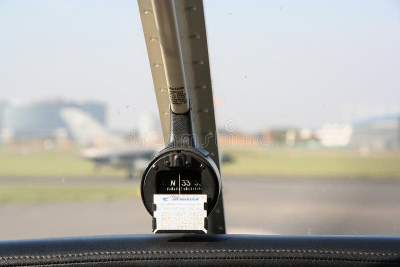 Airplane aviation compass stock image. Image of detail - 37790381