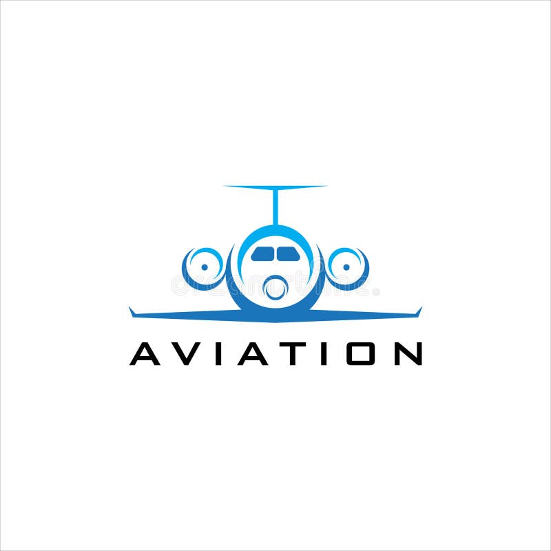 Airplane Aviation Logo Design Illustration Stock Vector - Illustration ...