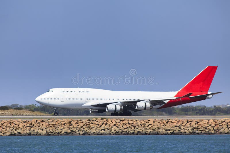 Airplane B767 Side Land stock image. Image of transportation - 28614481