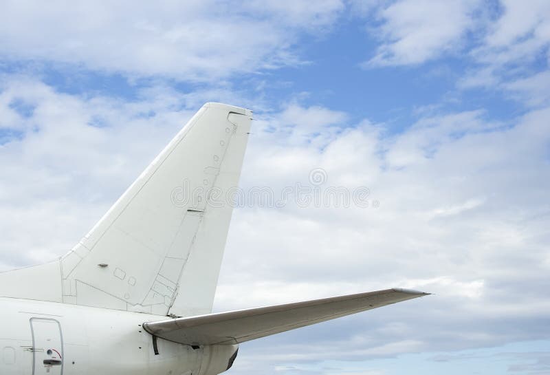 Airplane back wing stock photo. Image of transportation - 33810786