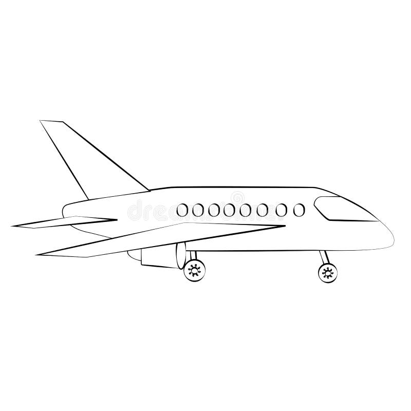 Airplane Profile Stock Illustrations – 869 Airplane Profile Stock ...