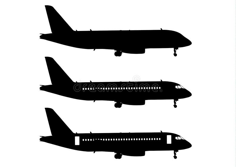 Airplane black series stock vector. Illustration of collection - 75261958