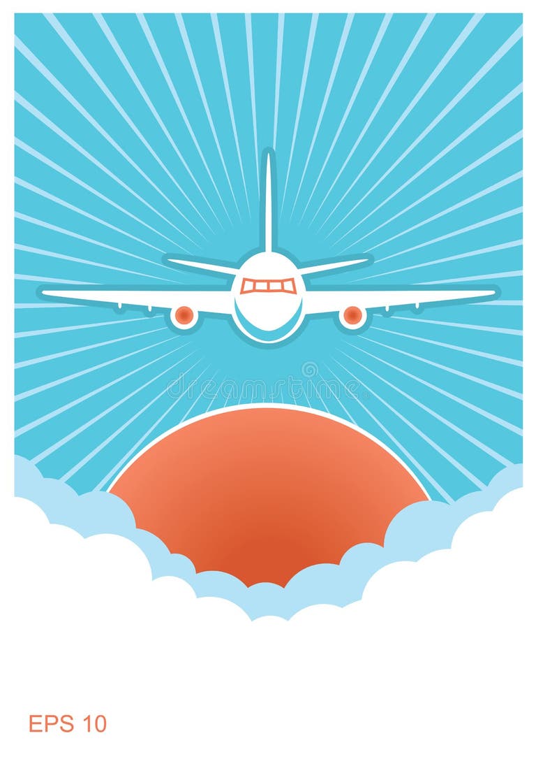 Airplane Sun Stock Illustrations – 24,453 Airplane Sun Stock ...