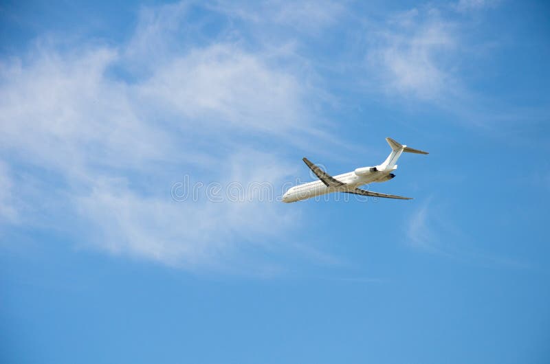 Airplane in blue sky stock image. Image of travel, transport - 42903155