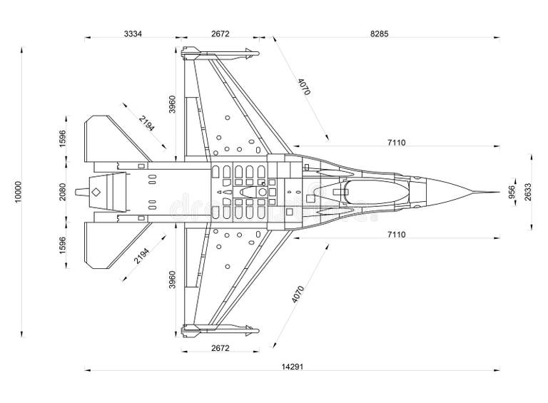 Fighter Jet Blueprint Stock Illustrations – 311 Fighter Jet Blueprint ...