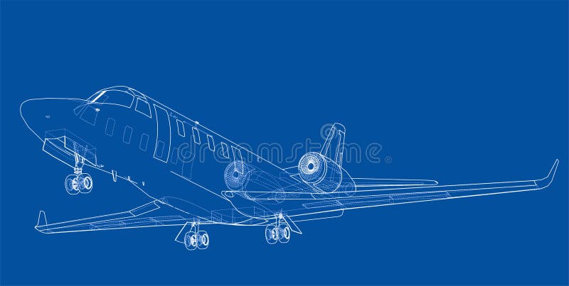 Airplane Wing Blueprint Stock Illustrations – 795 Airplane Wing ...