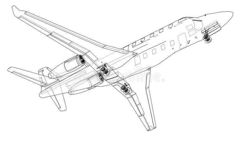 Airplane Wing Blueprint Stock Illustrations – 925 Airplane Wing ...