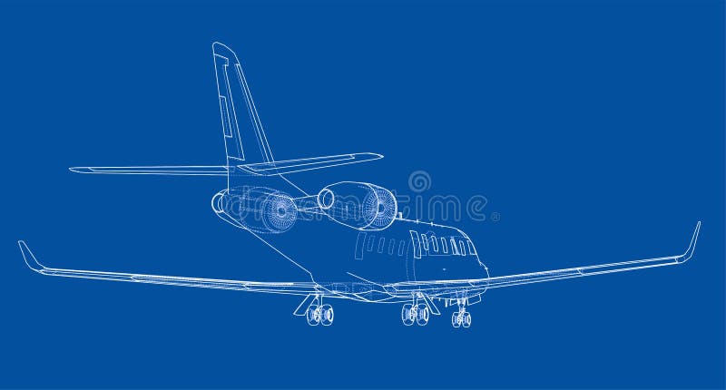 Airplane Wing Blueprint Stock Illustrations – 833 Airplane Wing ...