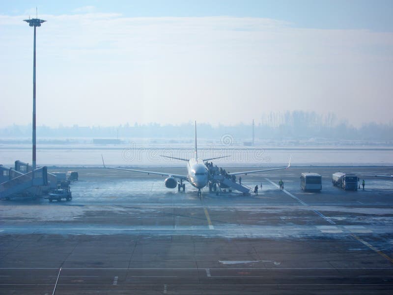 Airplane Boarding stock image. Image of business, aviation - 66431813