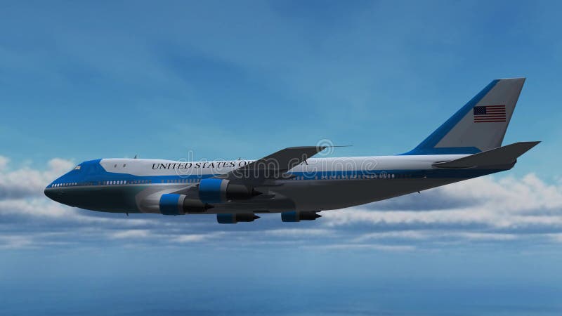 Airplane Boing Air Force One in Fly Stock Footage - Video of arrival ...