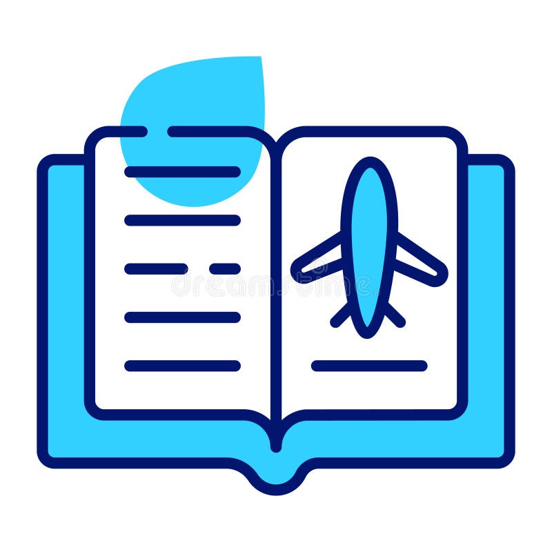 Airplane on Book Icon Showing Concept of Aviation Rules Stock Vector ...