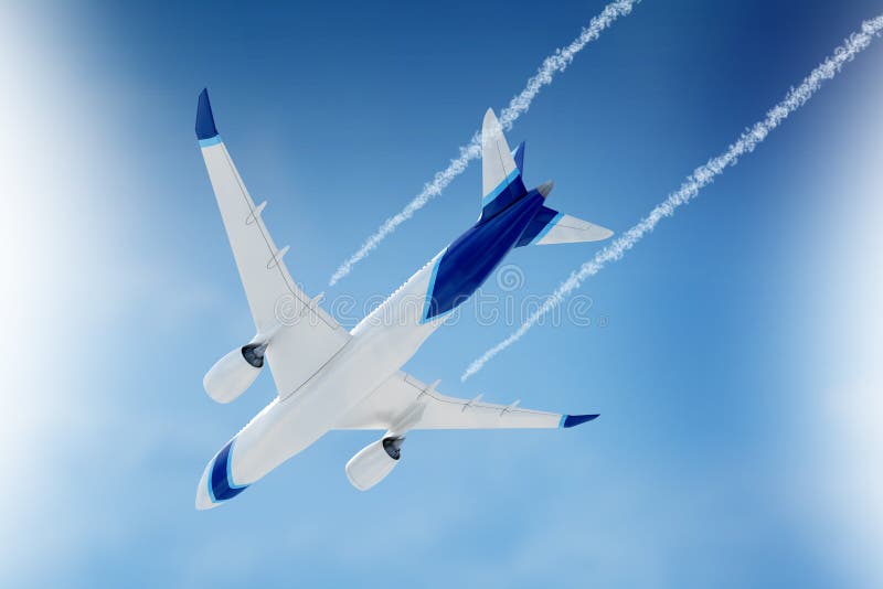 Airplane in bottom view stock image. Image of airbus - 33253863