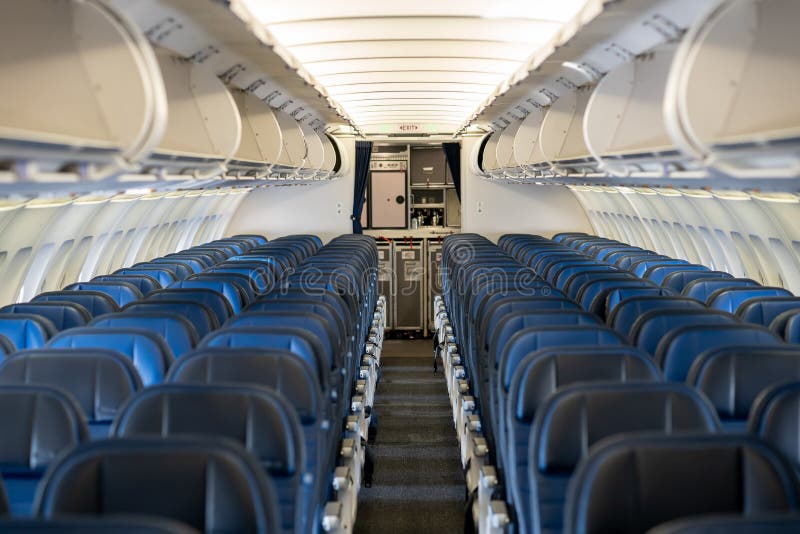 Airplane cabin stock photo. Image of travel, booking - 168921352