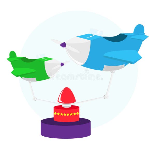 Airplane carousel stock vector. Illustration of airplane - 28808906