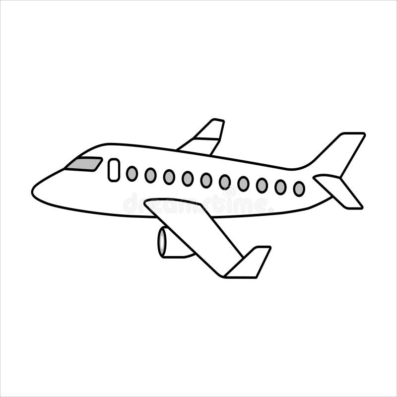 Airplane Cartoon Line Drawing Stock Illustrations – 4,367 Airplane ...