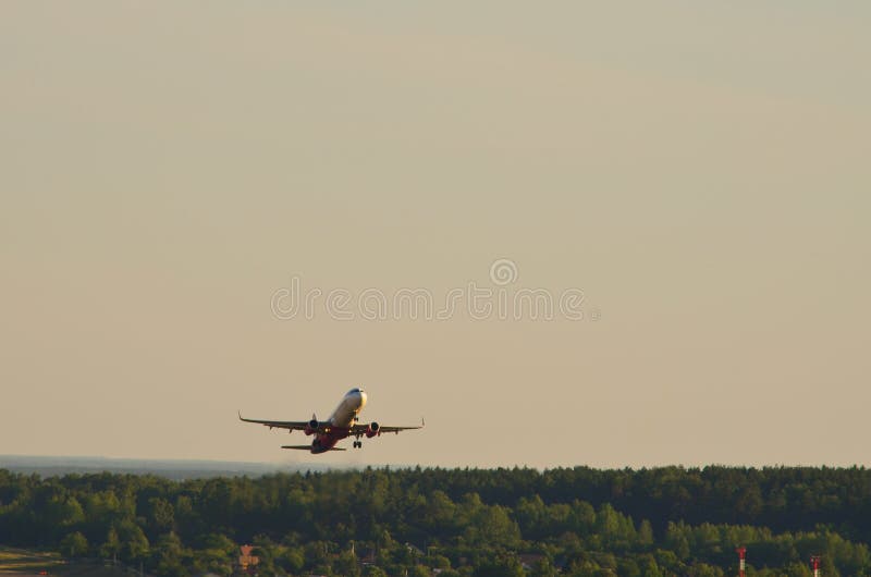 Airplane climb on the sky stock image. Image of airplanes - 152571667