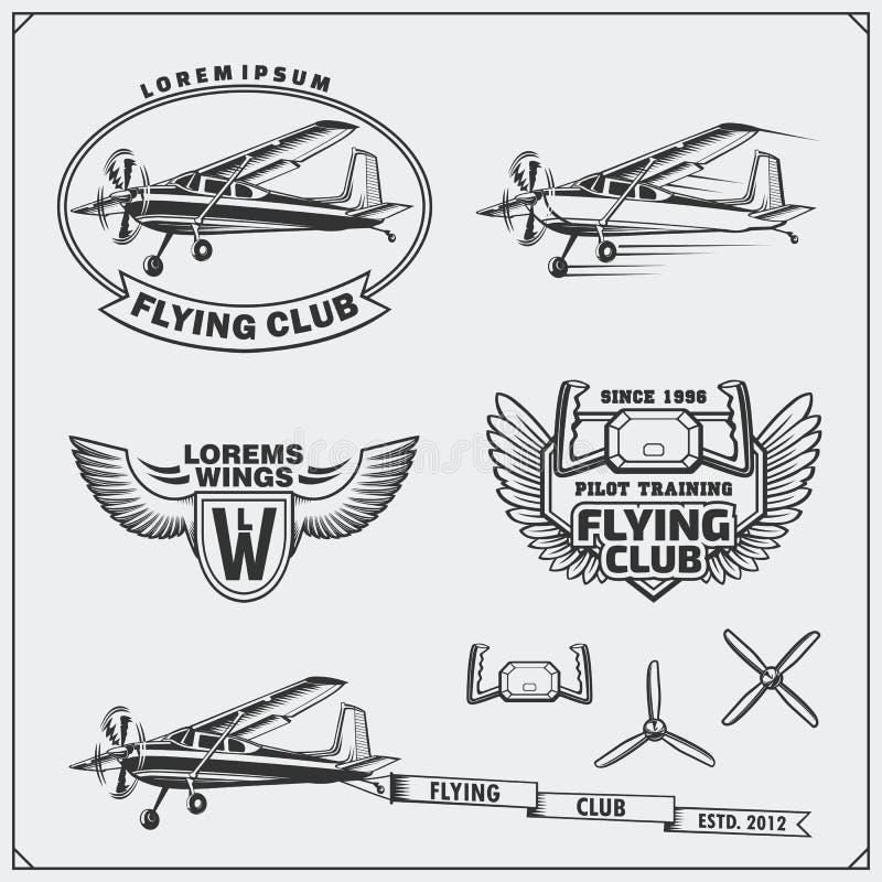 Airplane Club Vector Illustration Emblem, Vector Illustration Stock ...
