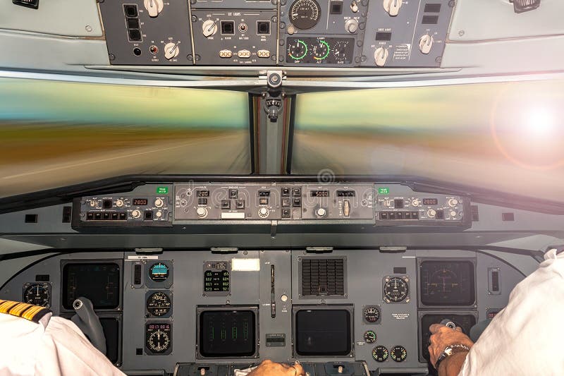 Airplane Cockpit-the Best Office Stock Image - Image of pilot, aviation ...