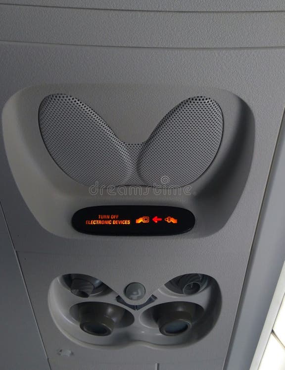 Airplane Console Containing Lights, AC, Sound System and Instructions ...