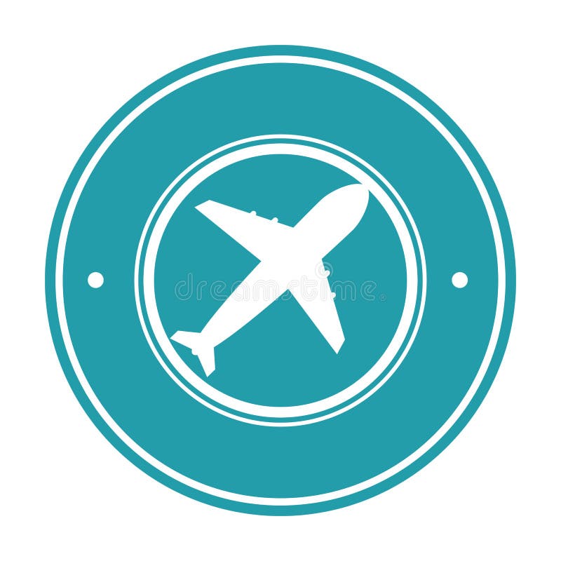 Airplane with Delivery Service Icons Stock Illustration - Illustration ...