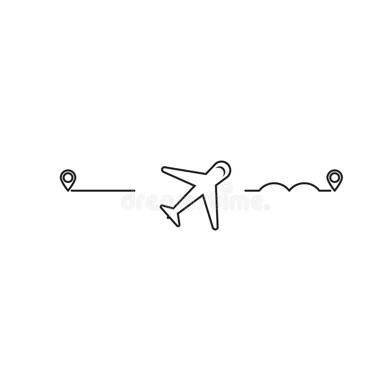 Airplane Delivery Service on White Background Vector Symbol Stock ...