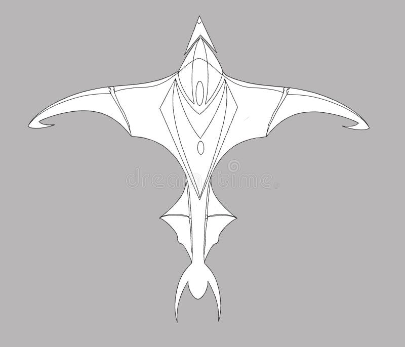 An Airplane Design, an Airplane Concept Art Sketch Stock Illustration ...