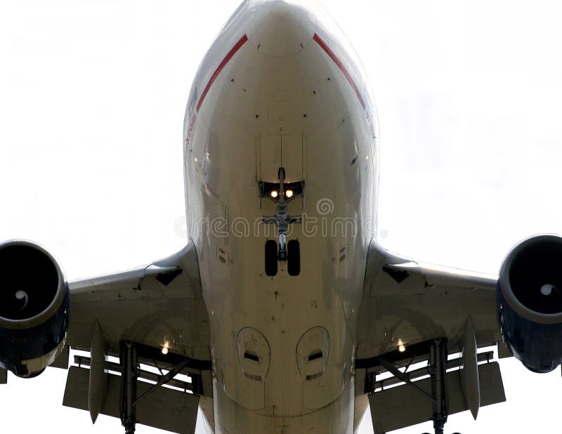 Boeing 737 on finals stock image. Image of arriving, belly - 11031251