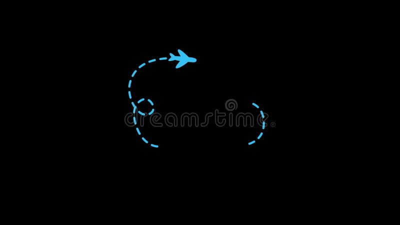 Dotted Path and Location Pin Loop Animation Video Transparent ...