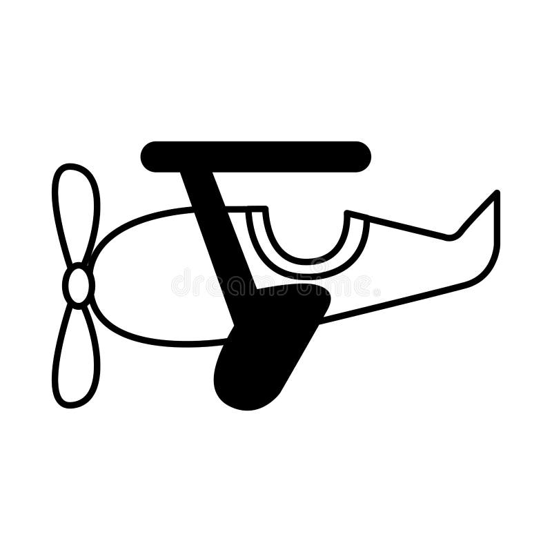 Airplane Drawing Isolated Icon Stock Vector - Illustration of aeroplane ...