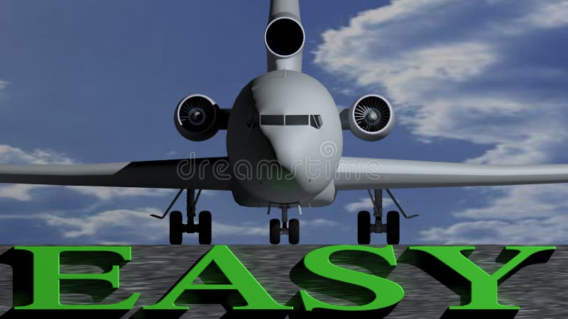 Airplane easy stock photo. Image of explore, arriving - 66088672