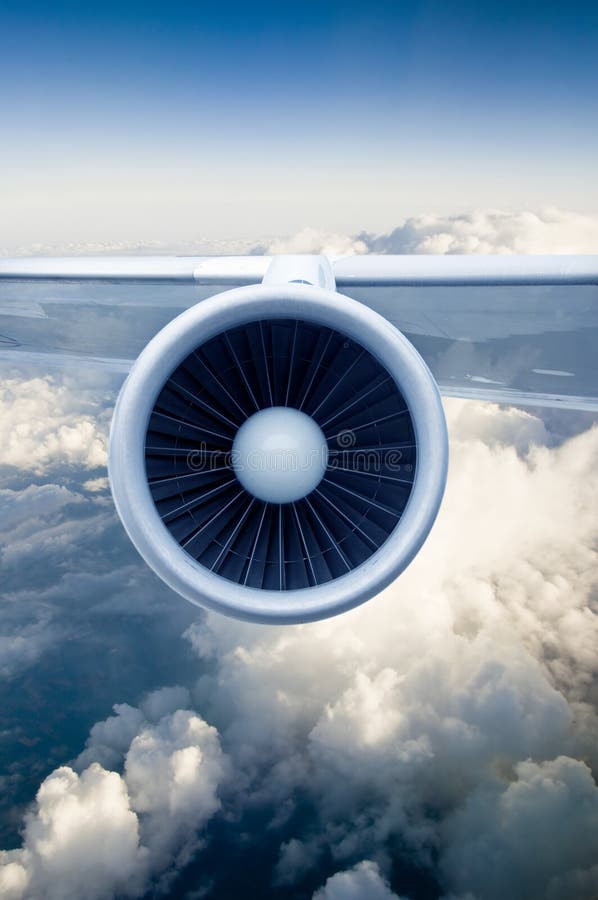 Airplane Engine Turbine Wing Fuselage Stock Image - Image of land ...