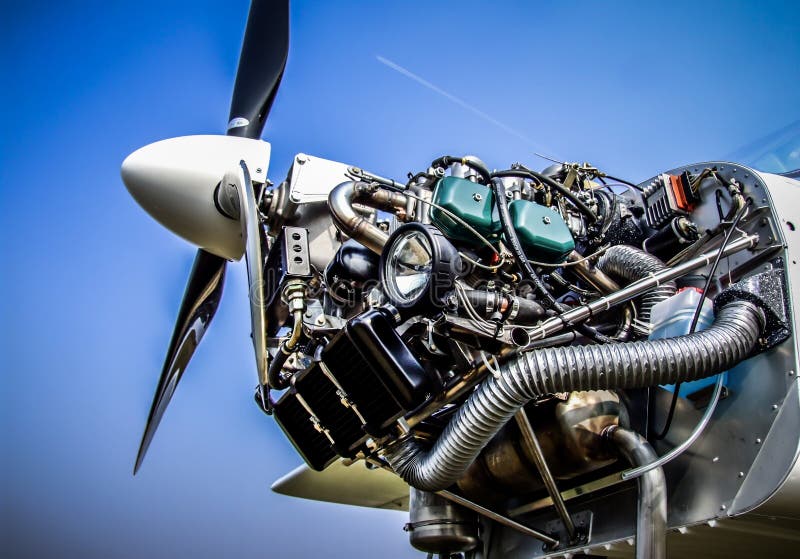 Airplane Engine Turbine Wing Fuselage Stock Image - Image of land ...