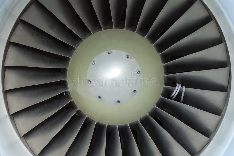 Airplane Engine Turbine Wing Fuselage Stock Image - Image of land ...