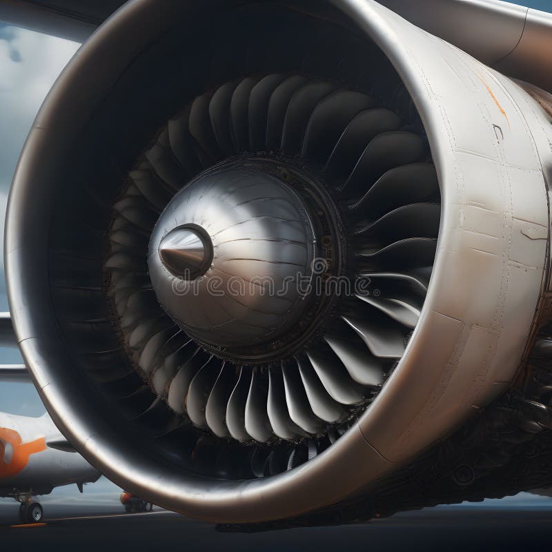 Airplane Engine, AI-generatet Stock Illustration - Illustration of ...